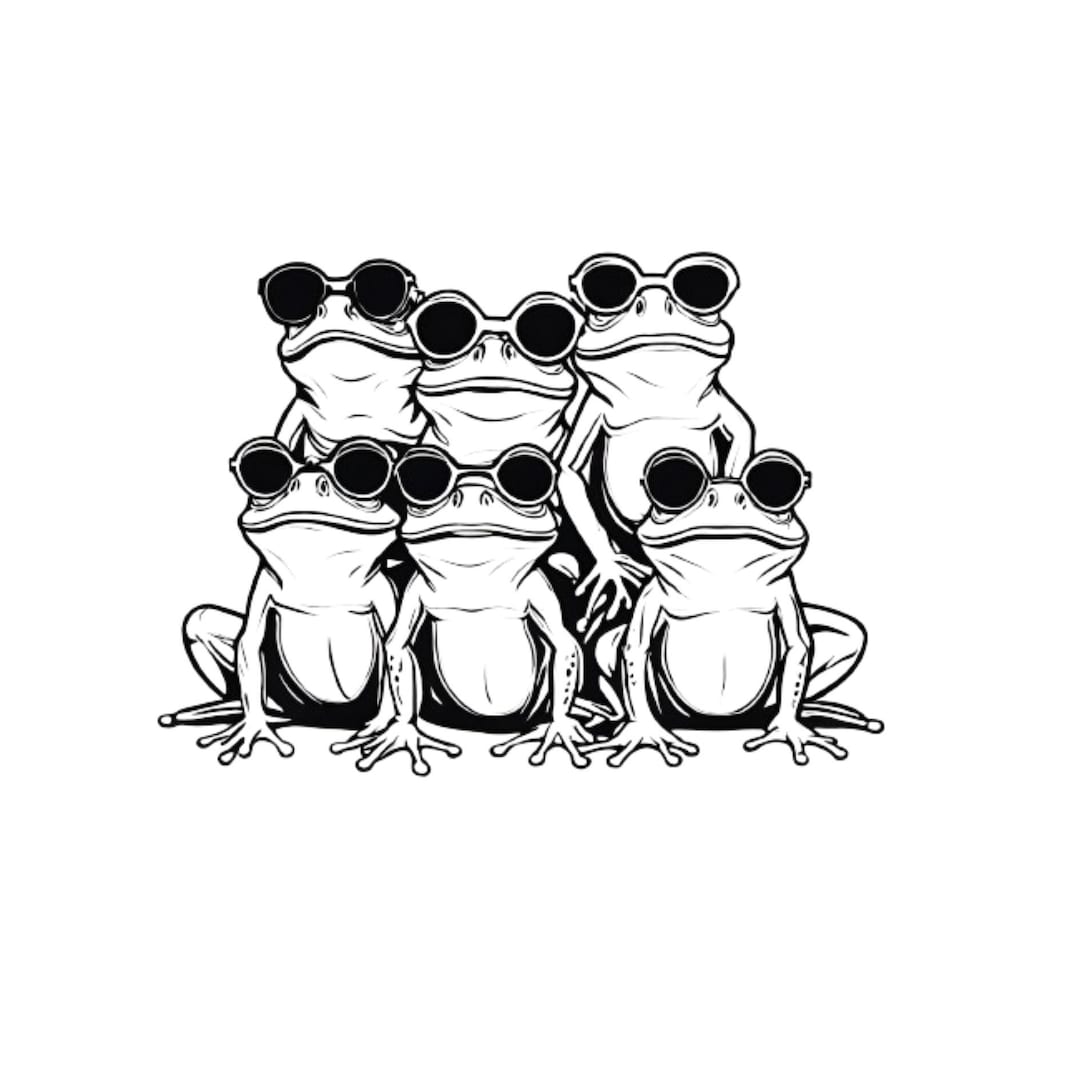 Frogs Svg, Frogs in Glasses Svg, Frog Family Svg, Family Photo Svg ...