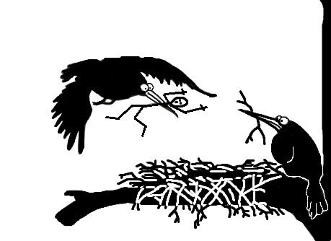Stick Man Svg, Funny Stick Man Svg, Blackbird Svg, Bird Nest Svg, Bird ...