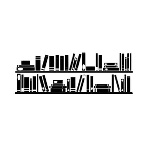 Bookshelf SVG: Wall Art, Decal Files (digital Download) - Etsy
