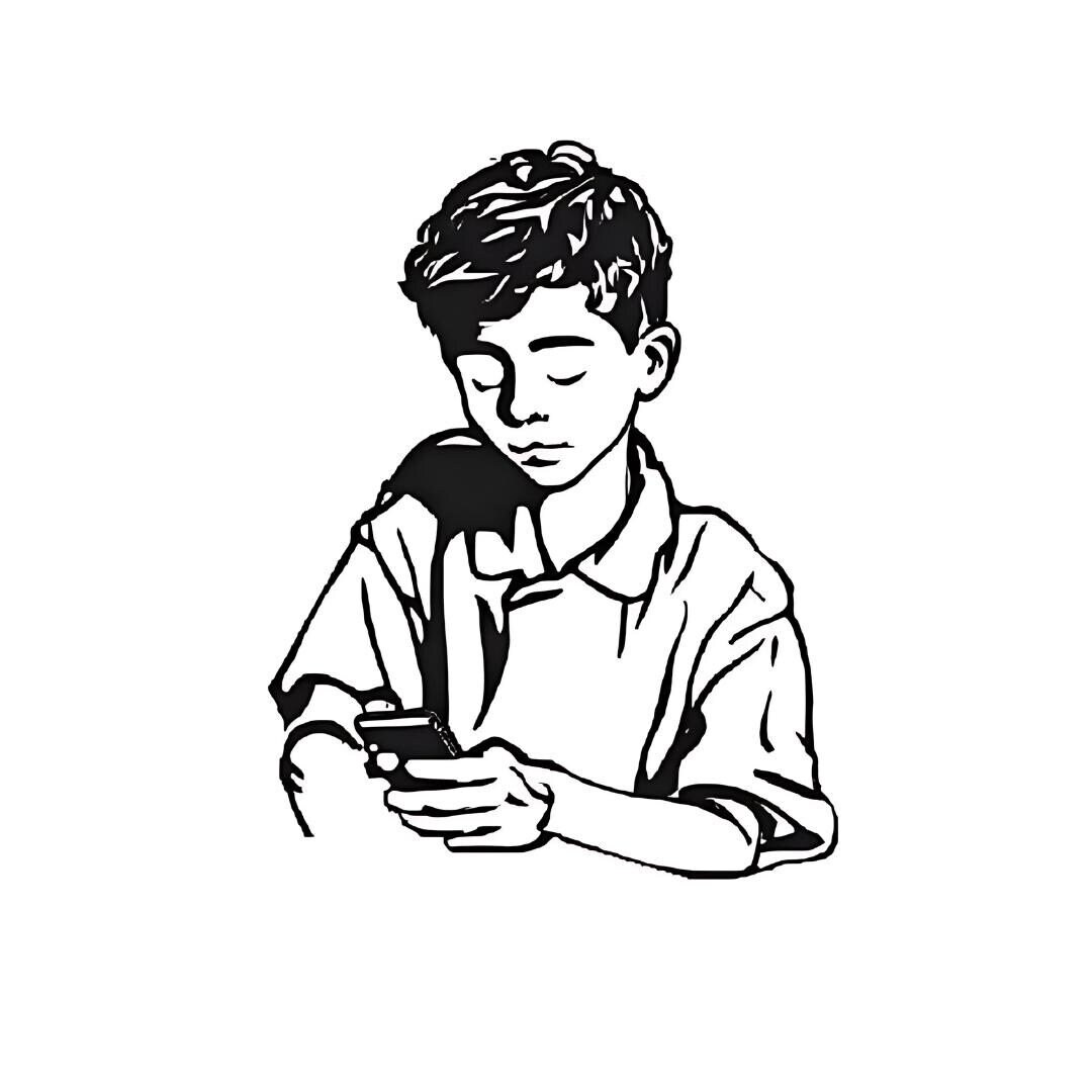 Boy Texting Svg, Boy With Cell Phone Svg, Boy Messaging Svg, Boy on ...