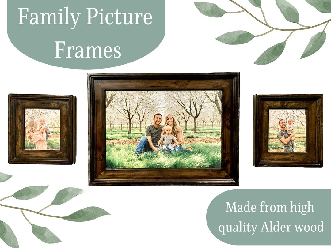 Family Picture Frames Family Photo Wall Frames Thick Wall Frames Wood ...