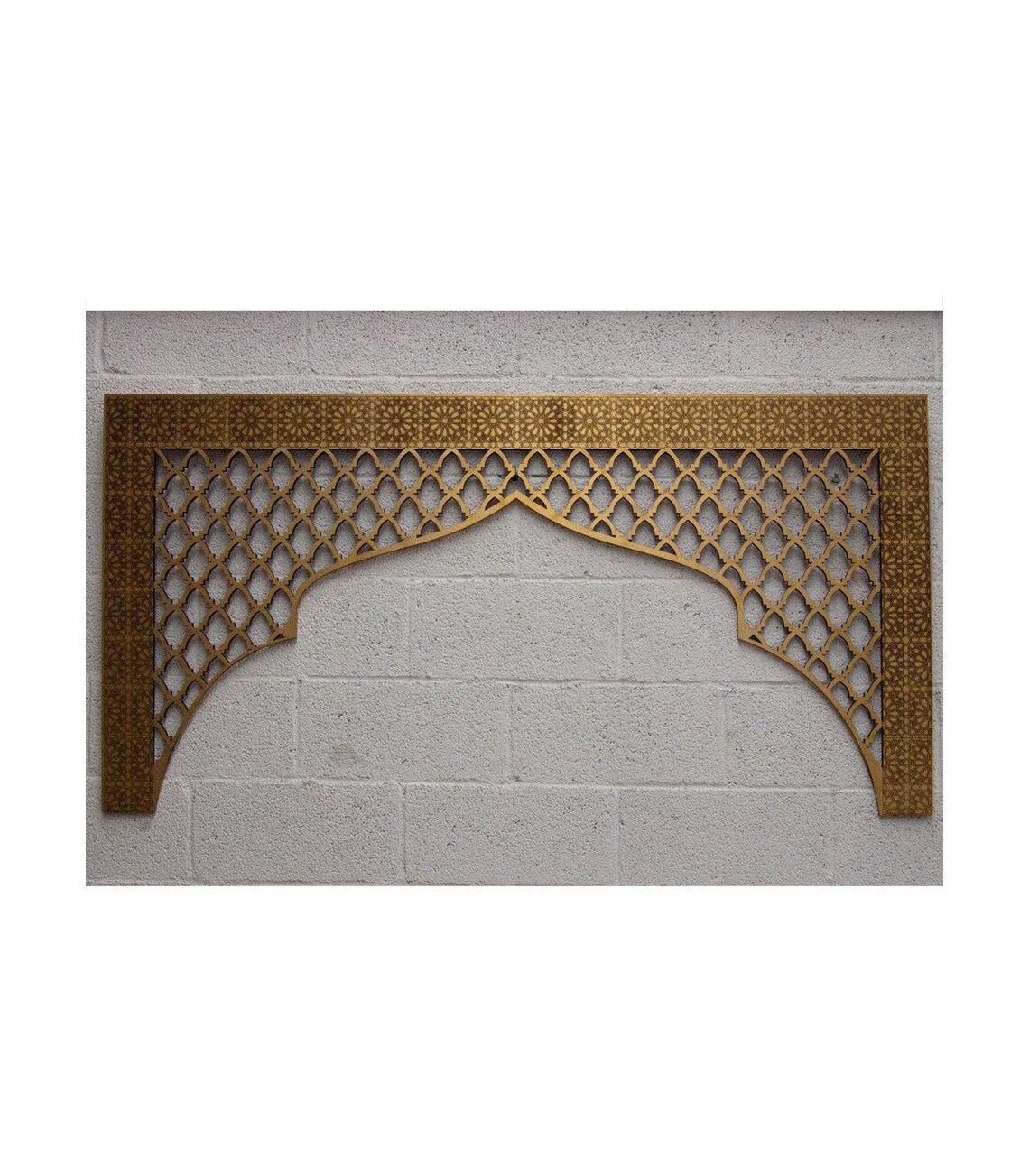 Arabic Headboard for 160cm Bed in Wood – Lattice Design Bab Mansur ...