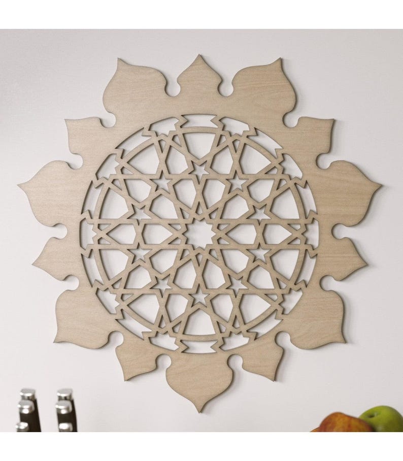 Wooden Painting With a Design Inspired by the Alhambra in Granada ...