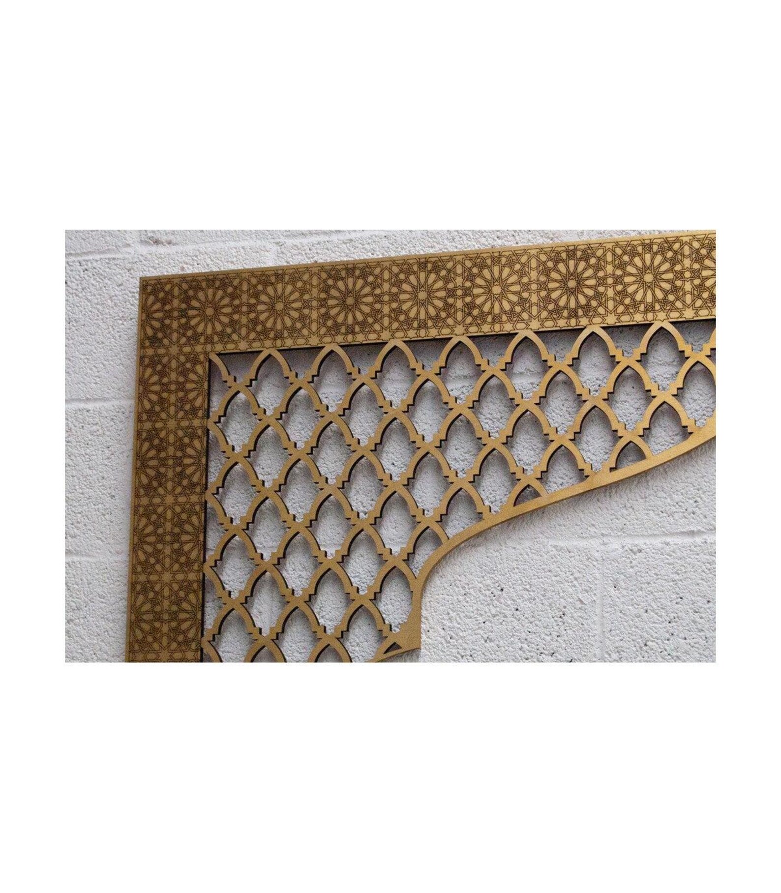 Arabic Headboard for 160cm Bed in Wood – Lattice Design Bab Mansur ...