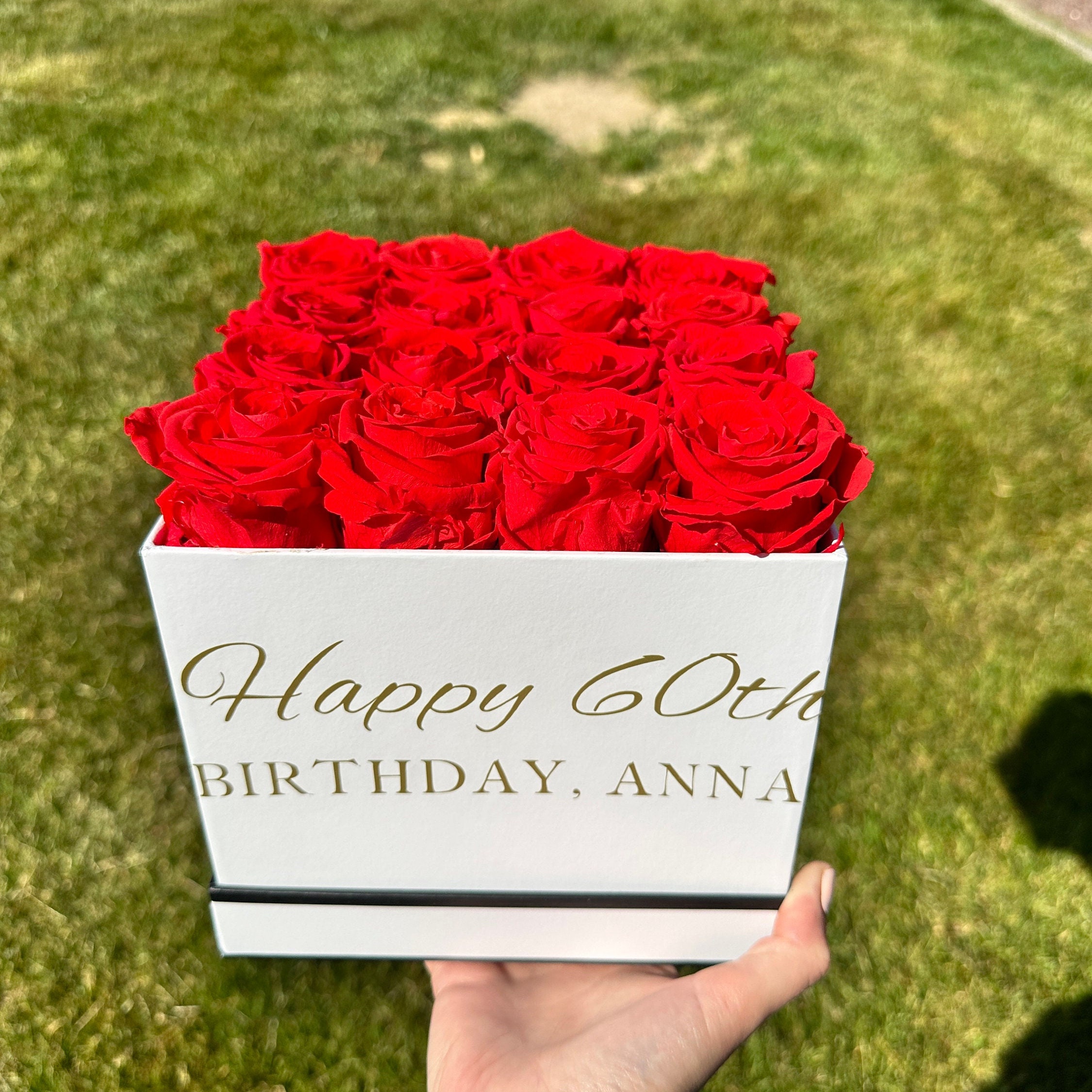 Preserved Roses in a Personalized Box, Gift for Her, Rose Box ...