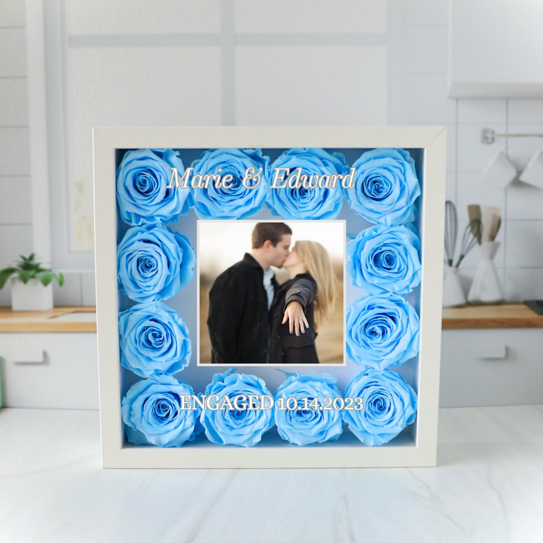 Engagement Photo Frame Shadow Box, Couple Valentines Day Gifts ...