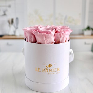 Birthday Round Flowers Box Personalized Flowers Box Forever Rose ...