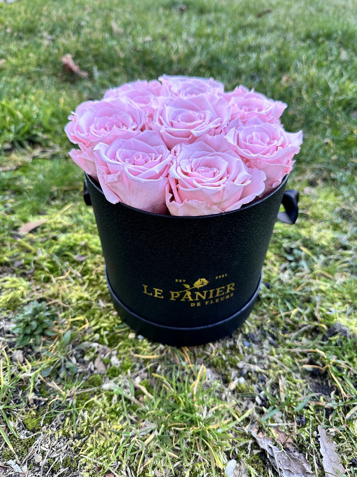 Birthday Round Flowers Box Personalized Flowers Box Forever Rose ...