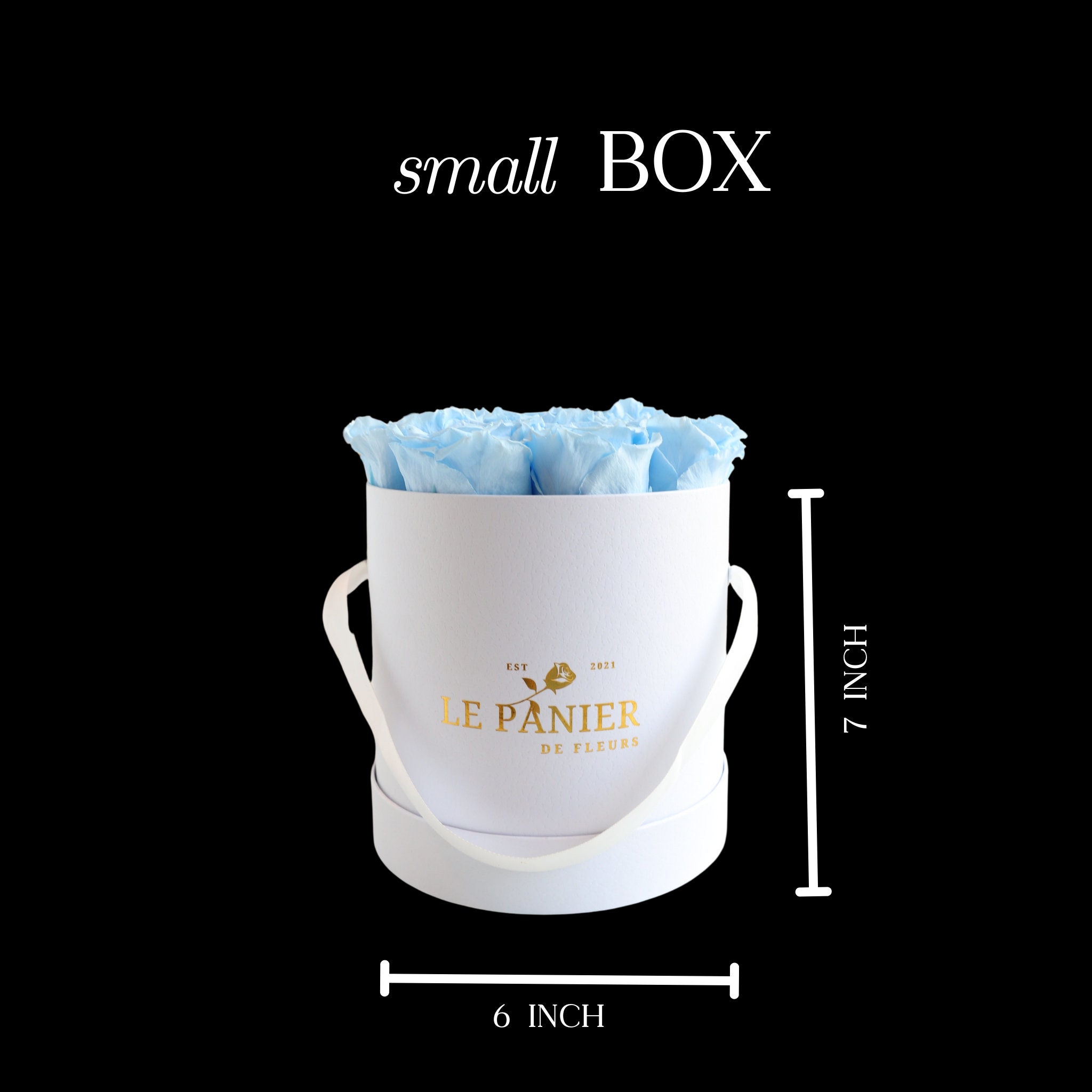 Birthday Round Flowers Box Personalized Flowers Box Forever Rose ...