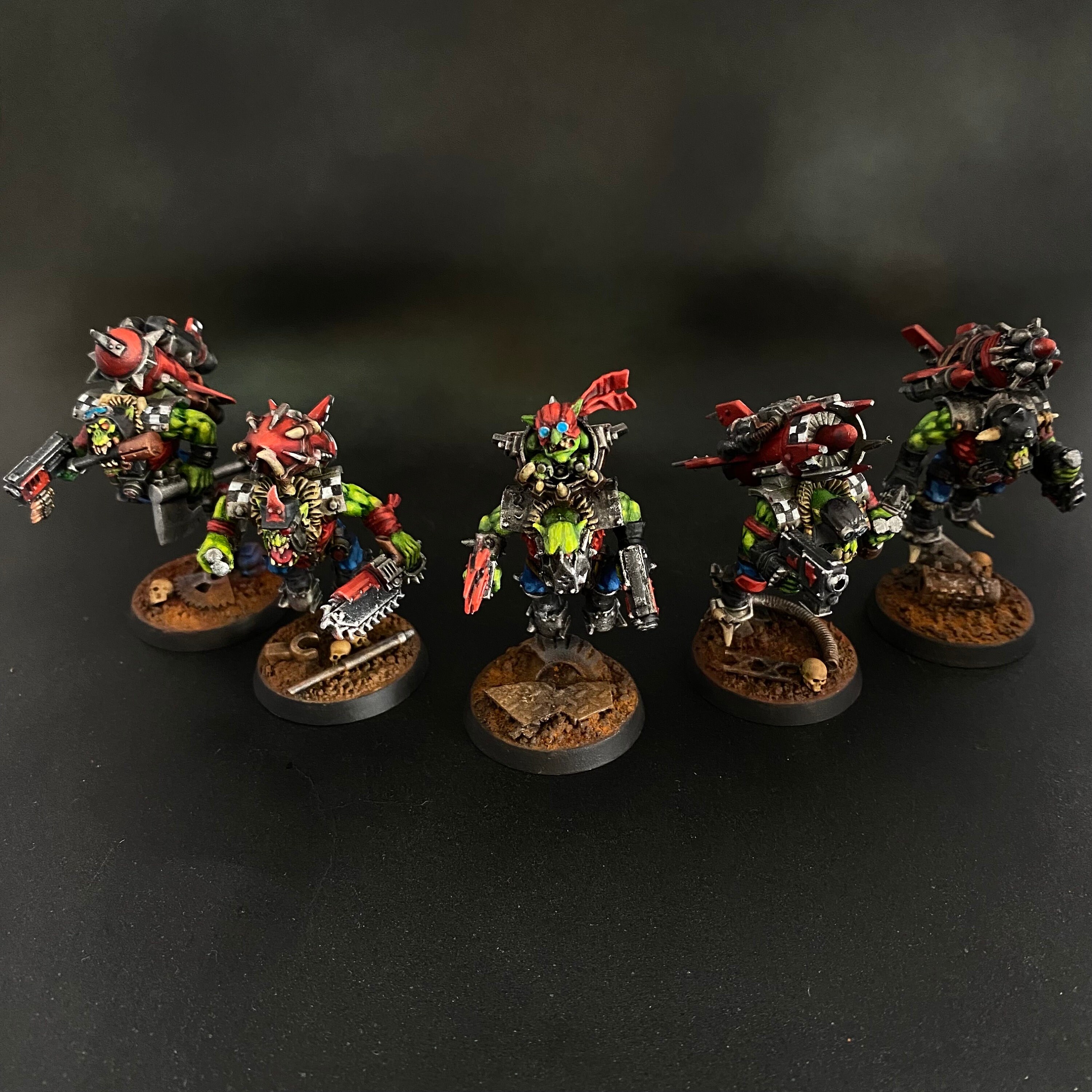 Painted Ork Stormboyz Squad Miniatures for Warhammer 40k, Kill Team, or ...