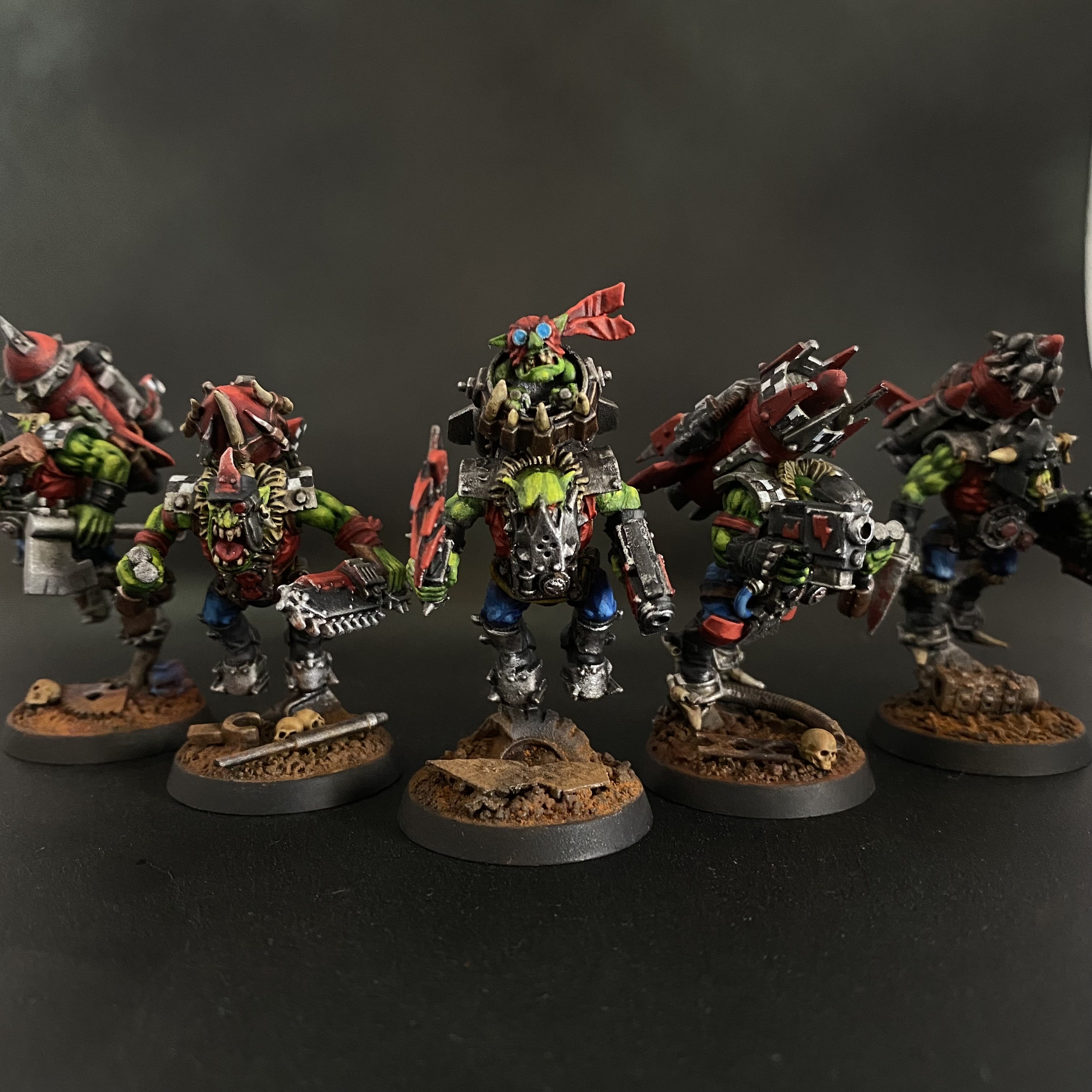 Painted Ork Stormboyz Squad Miniatures for Warhammer 40k, Kill Team, or ...