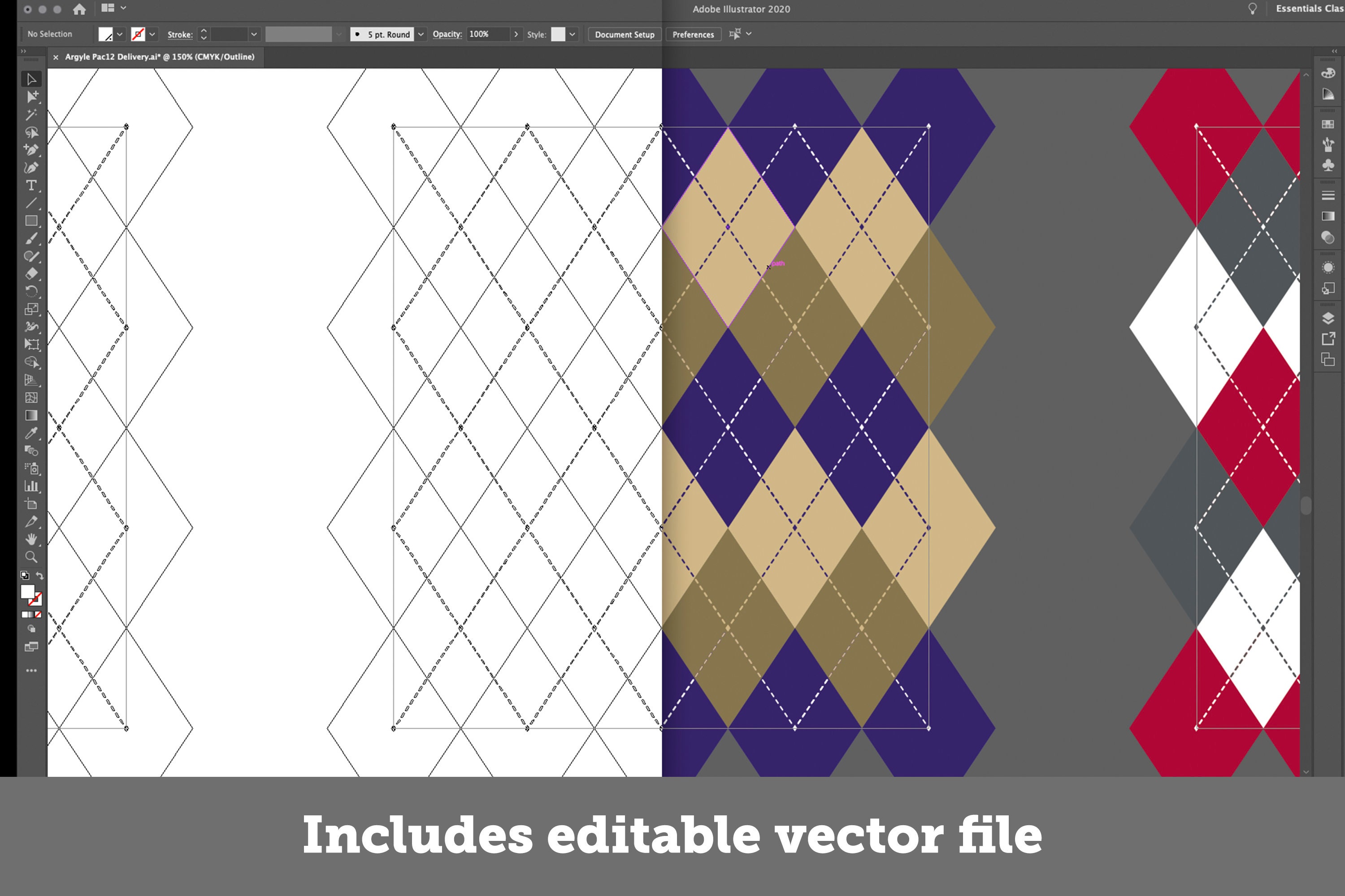 Digital Scrapbook Paper, Argyle Pattern Paper, Seamless Paper, Digital ...