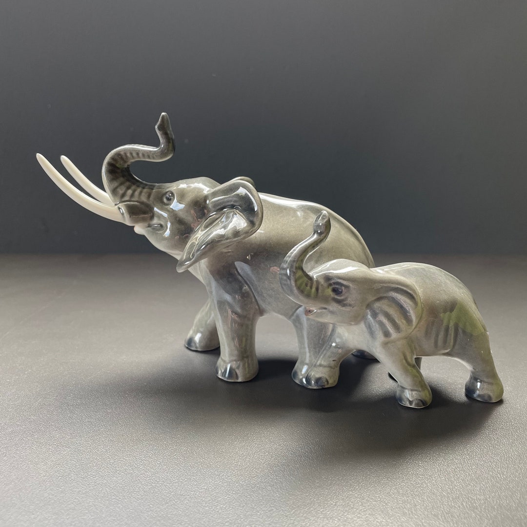 Goebel Elephant With Calf Figurine - Etsy