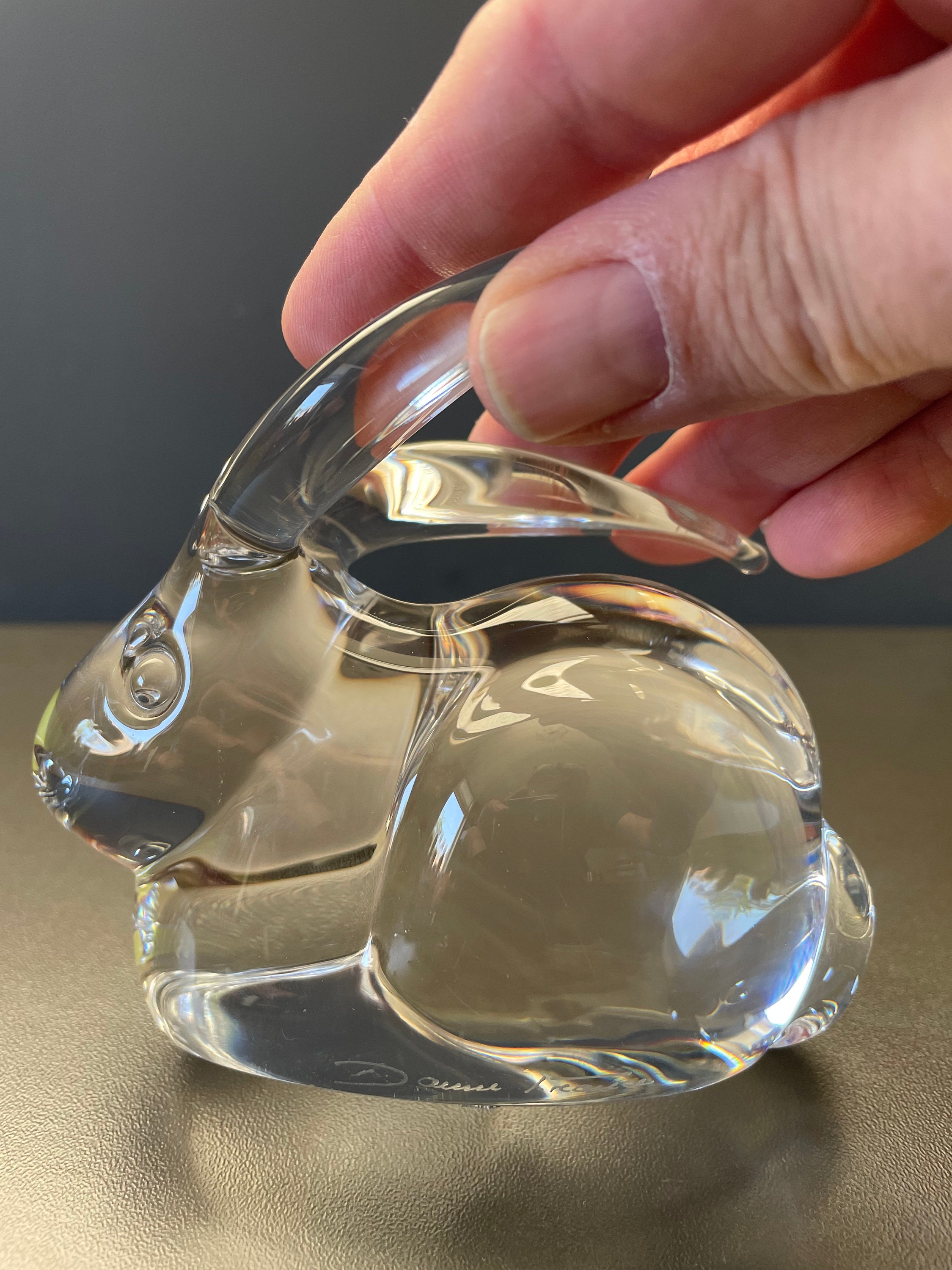 Daum France Crystal Rabbit - Etsy