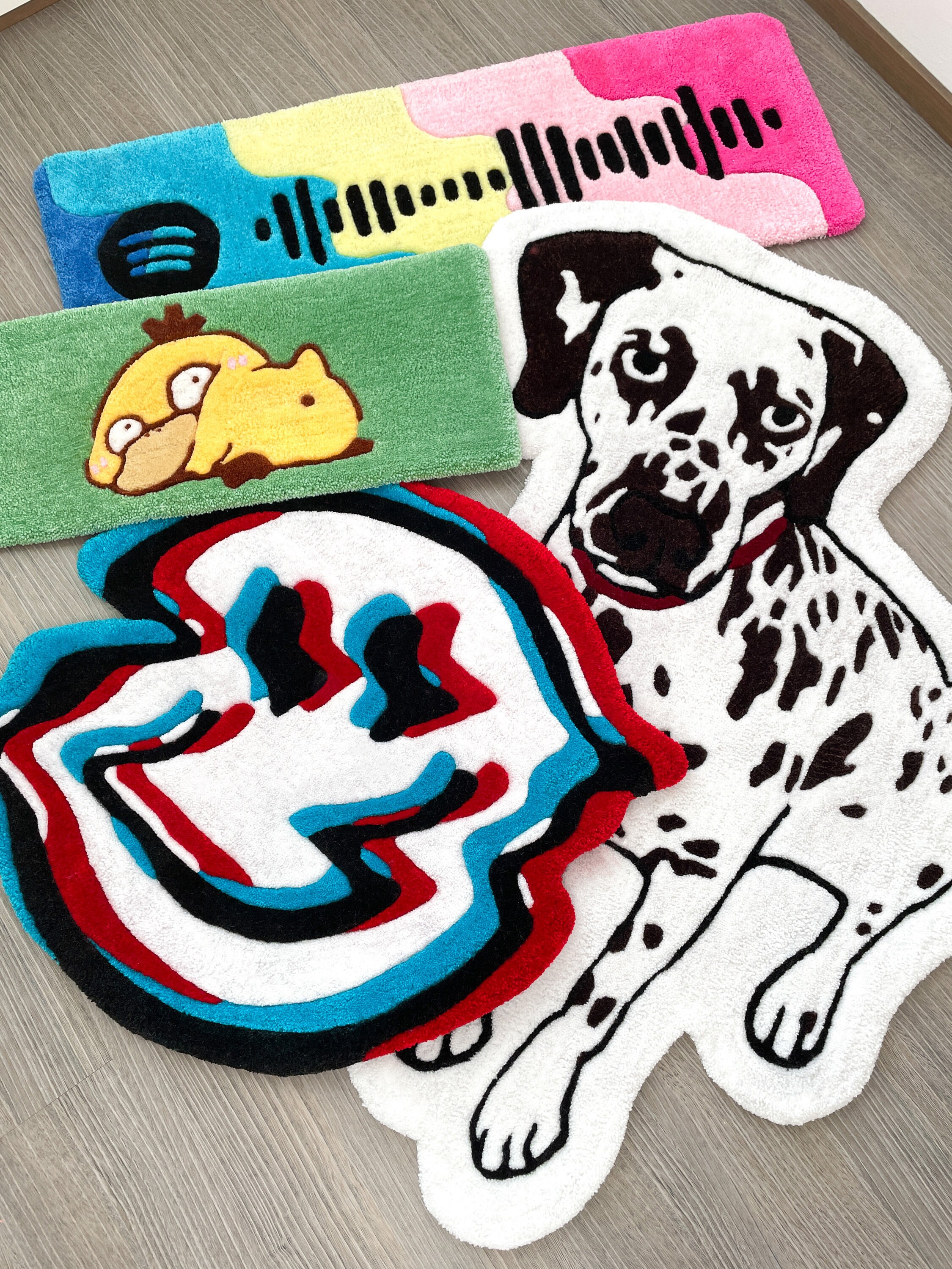 Fluffy Fat Black & White Cat Wrist Rest Rug | Handmade Custom Wrist ...