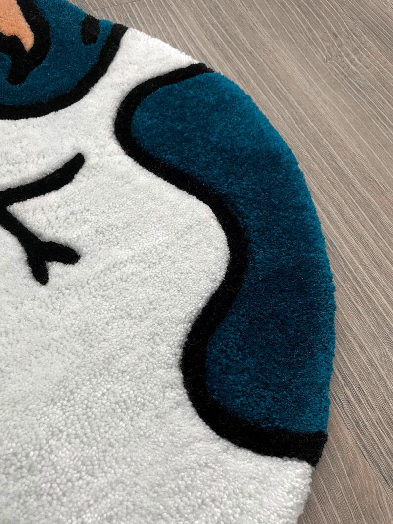 Sleeping Curled up Cat Tufted Rug Handmade Fluffy Carpet - Etsy