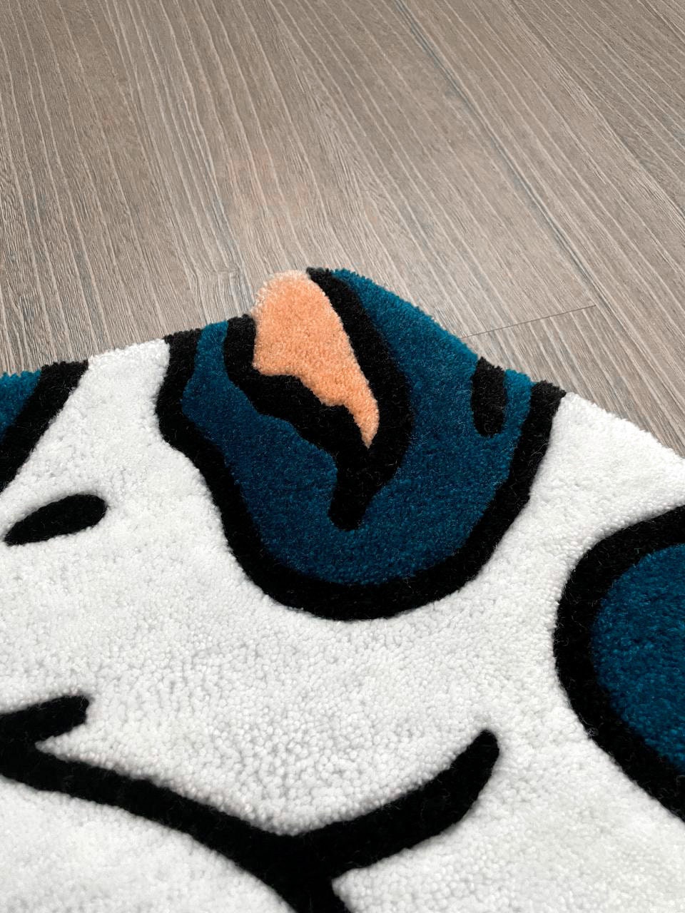 Sleeping Curled up Cat Tufted Rug Handmade Fluffy Carpet - Etsy