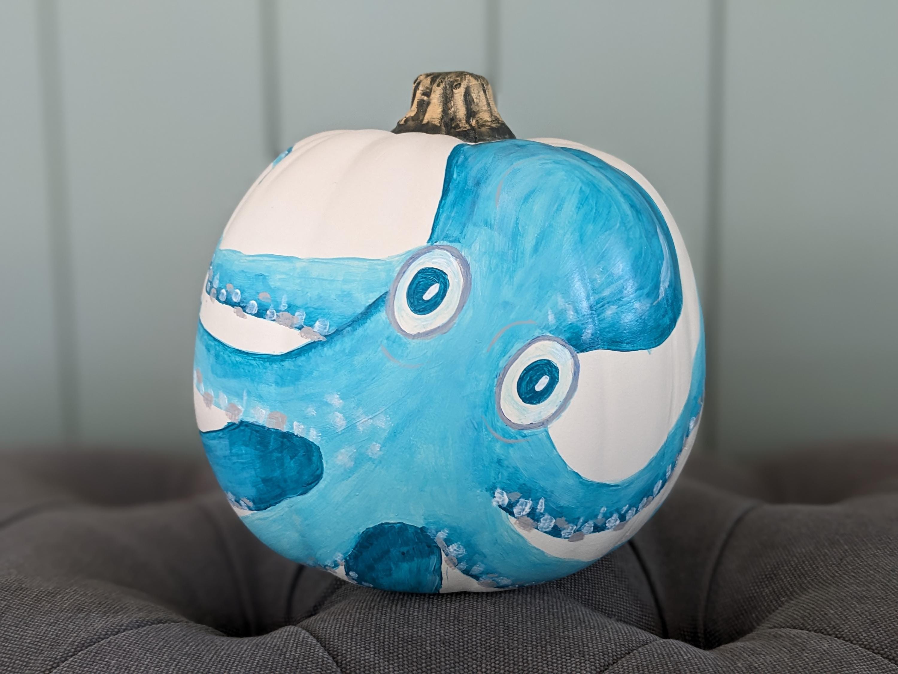 Hand-painted Coastal Octopus Pumpkin - Etsy