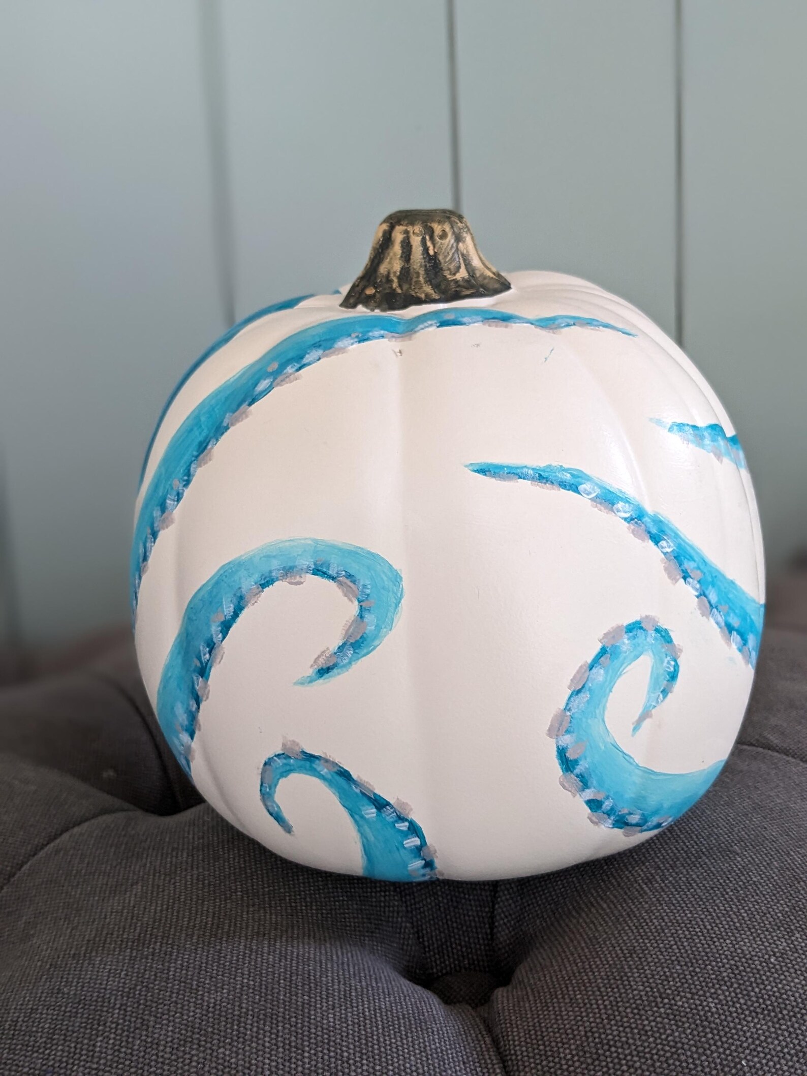 Hand-painted Coastal Octopus Pumpkin - Etsy