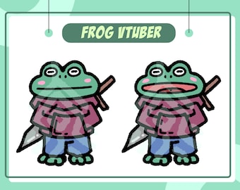 Pngtuber Frog Pepe Vtuber Shy Edition 4x Reactive Png Tuber for Twitch & Youtube Funny Pngtuber ...