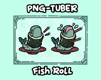 PREMADE Png-tuber Girl Blue Skull Cute Anime Girl Pngtuber, Vtuber ...