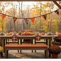 Hello Fall Wall Hanging, Fall Banner Pennant, Autumn Flag Decor, Fall ...