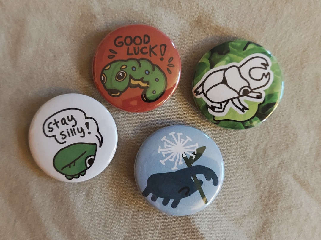 Silly Bugs Pin Button Set Original Design - Etsy
