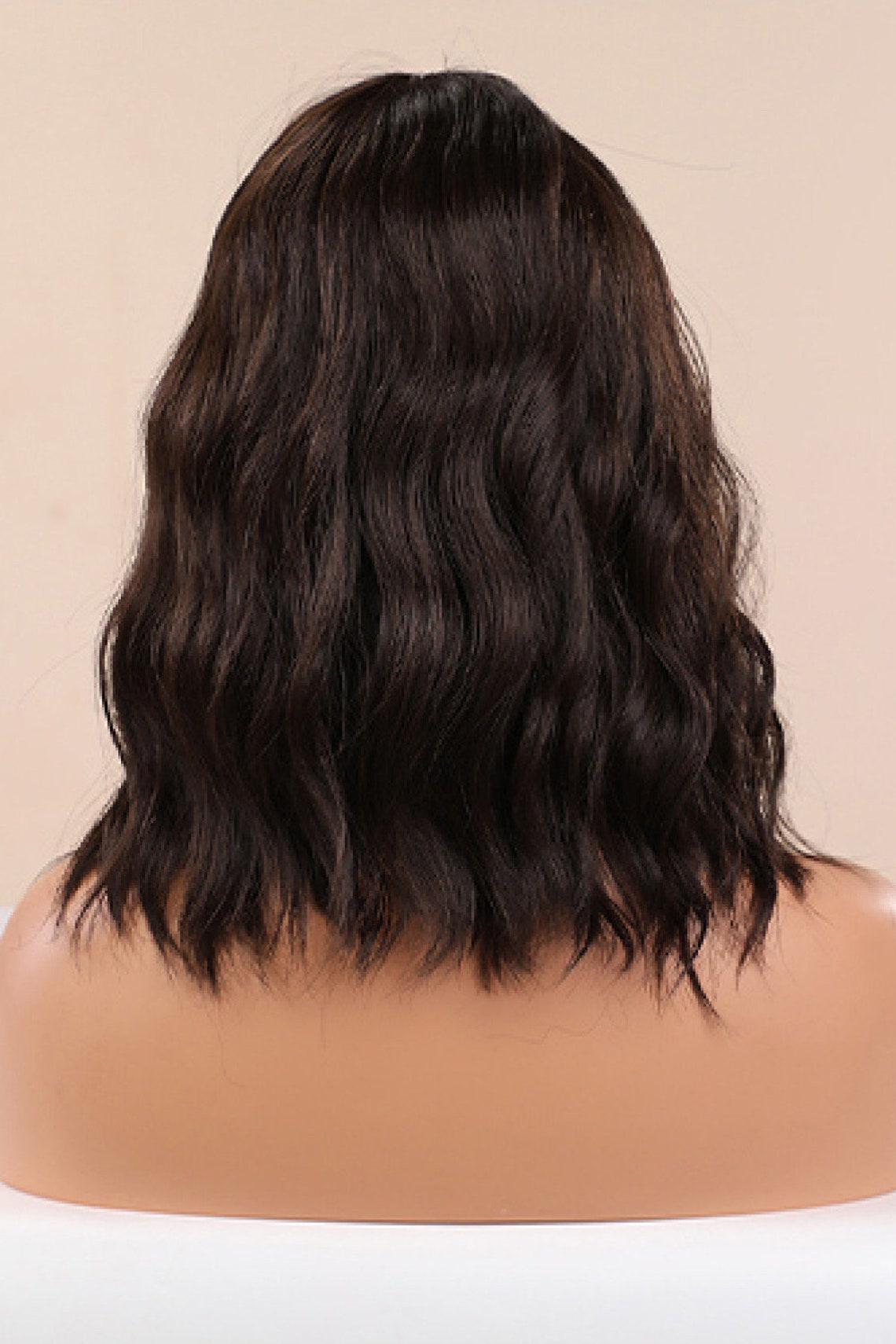 12'' Natural-looking Brown Synthetic Bobo Wig Full Machine-made Short ...