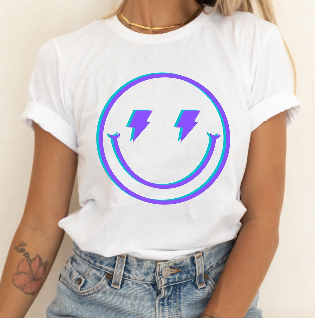 Smiley Face Shirt Punk Smiley Face Shirt Smile Shirt Smiley - Etsy