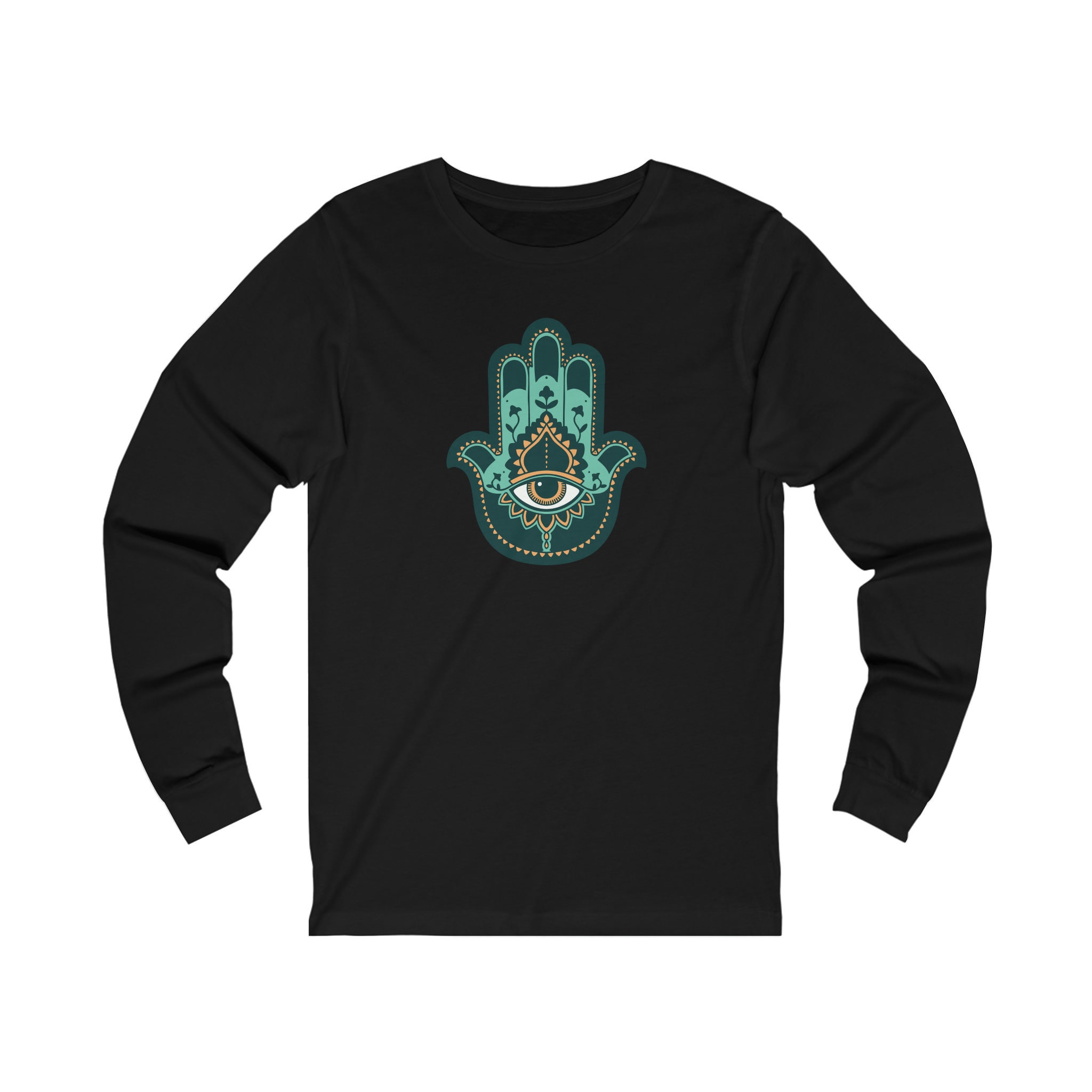 Long Sleeve Hand of Hamsa T Shirt Hand of Hamsa Shirt - Etsy