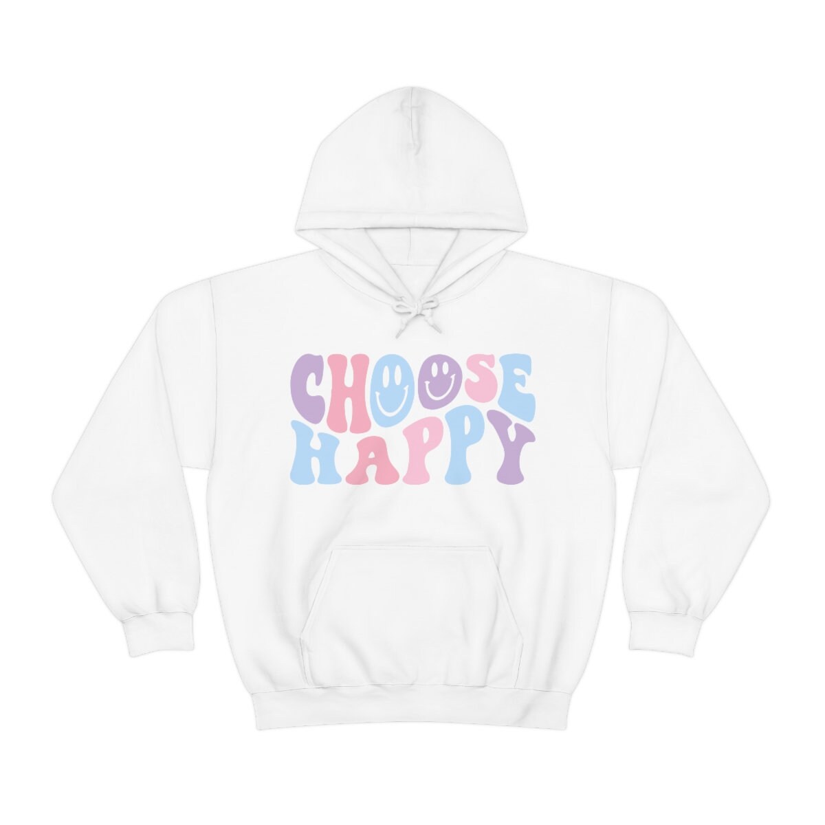 Pastel Choose Happy Hoodie, Happiness Hoodies, Good Vibes Hoodie ...