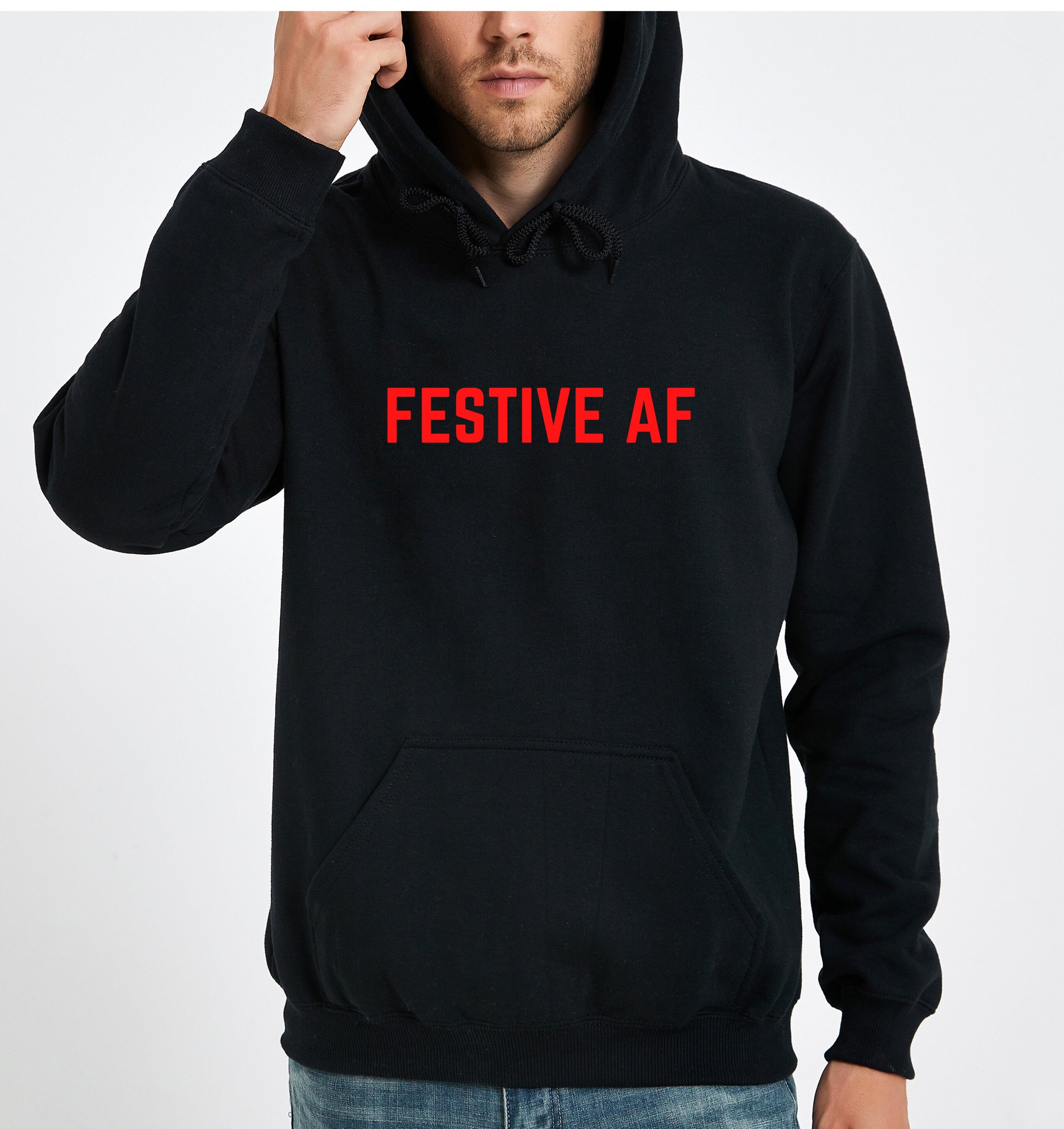 Festive AF Hoodie, Festive Hoodie, Christmas Hoodie, Funny Christmas ...