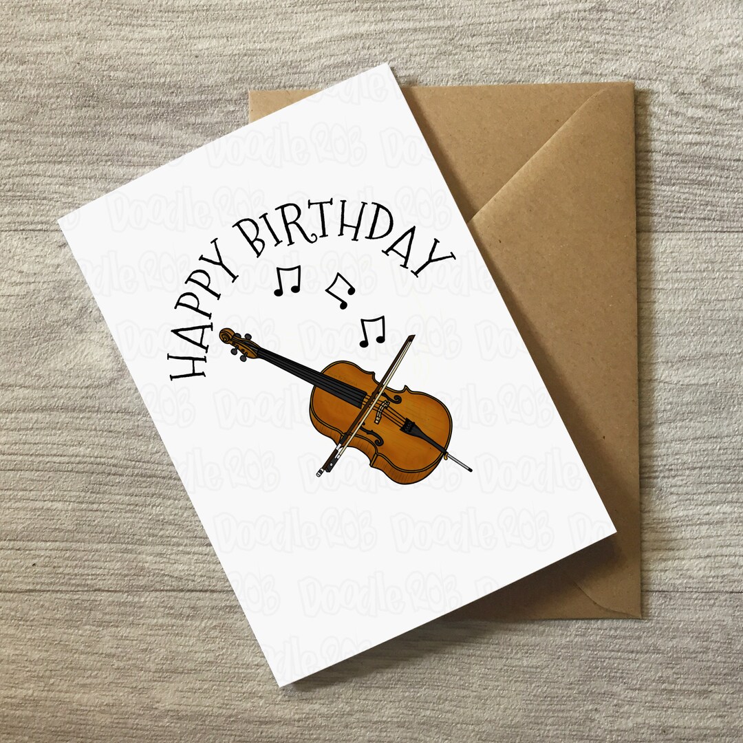 Cello Birthday Card, Cello Greeting Card, Cellist, Cello Teacher ...