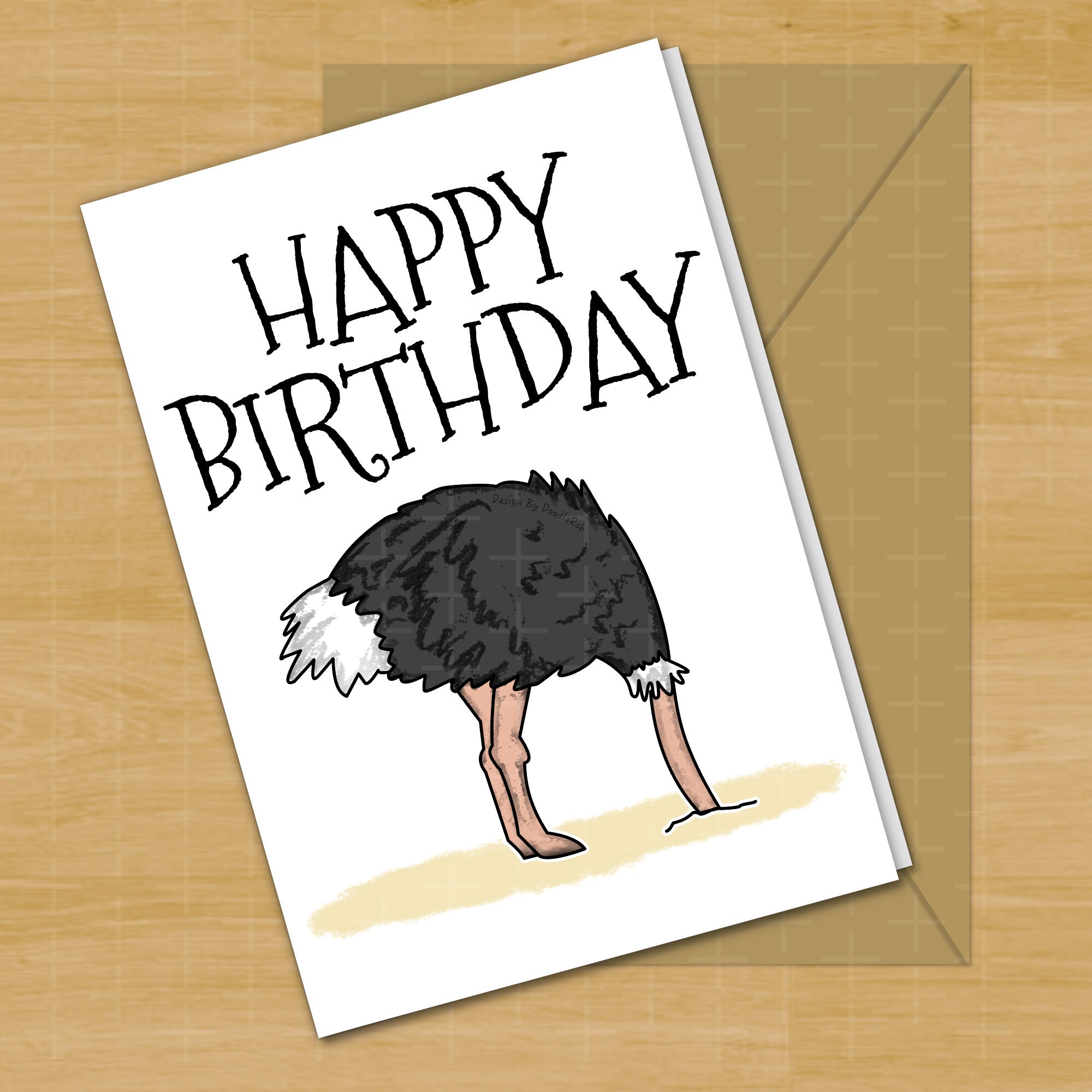 Ostrich Birthday Card Funny Birthday Card Happy Birthday - Etsy