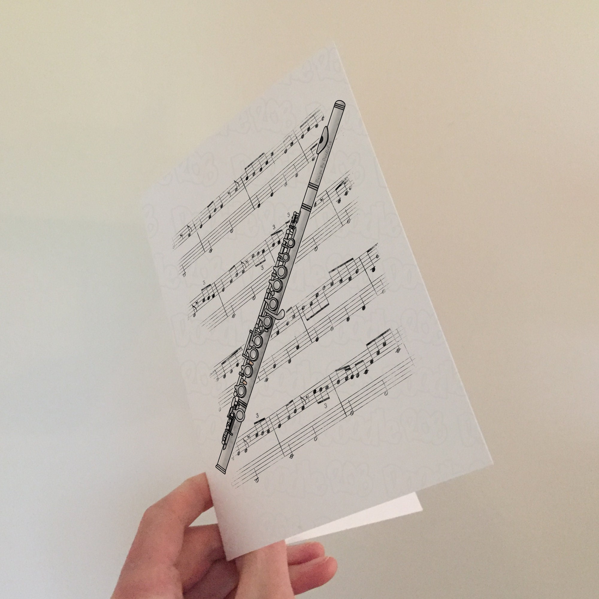 Flute Greeting Card, Flute Birthday Card, Flautist Card, Flute Teacher ...
