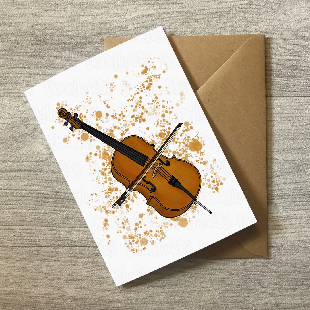 Cello Greeting Card, Cello Birthday Card, Cellist, Cello Teacher ...