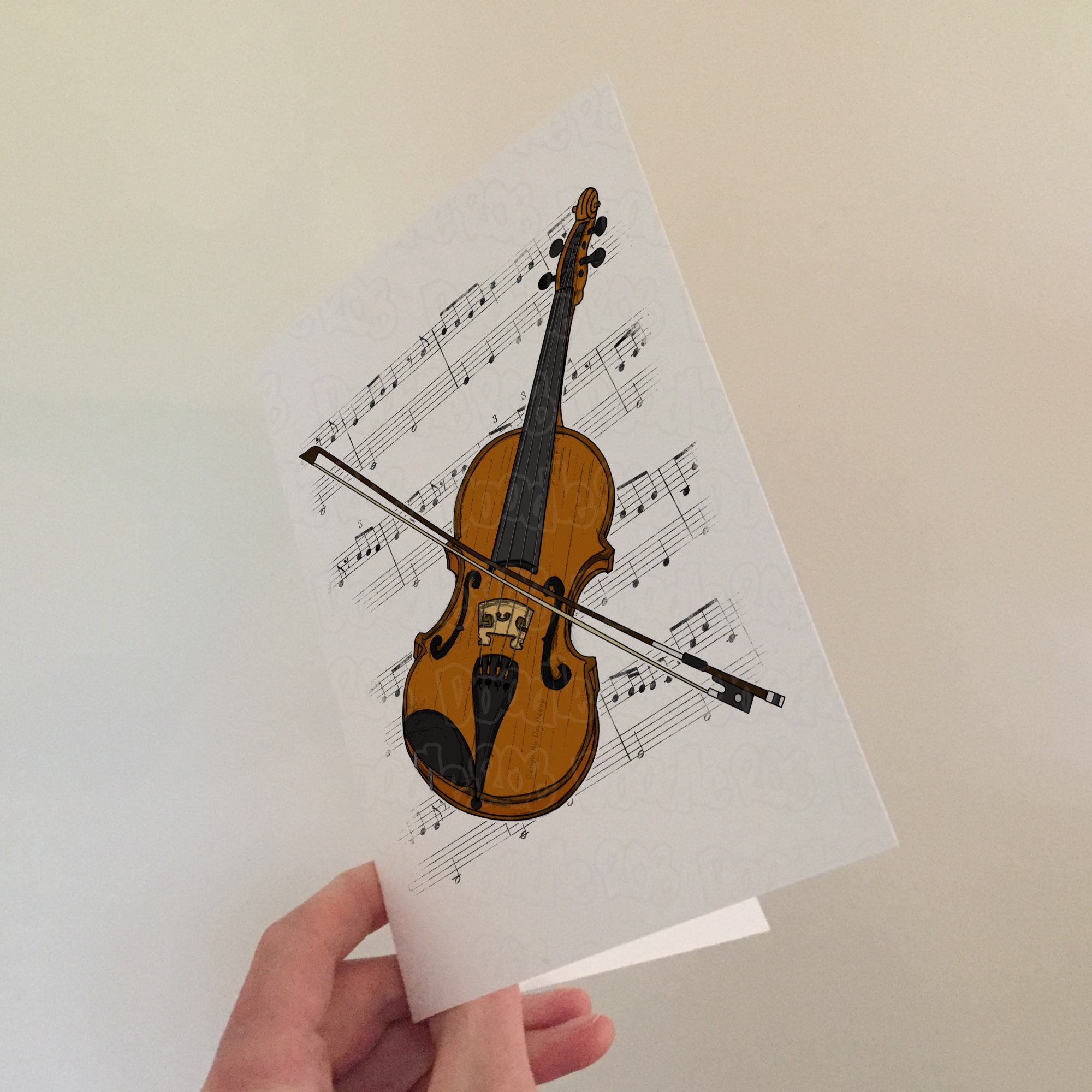 Violin Greeting Card, Violin Birthday Card, Violinist, Violin Teacher ...