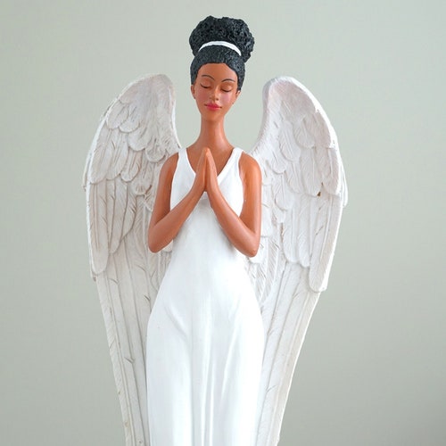 African American Prayer Angel Figurine - Etsy