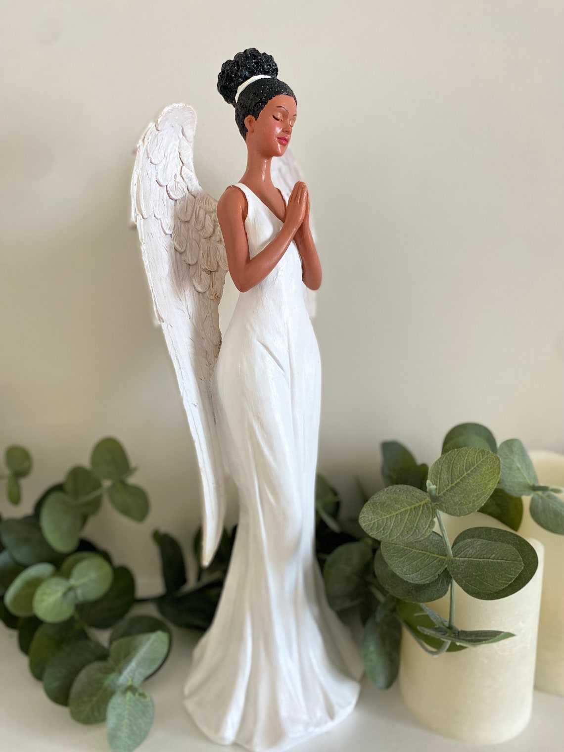 African American Prayer Angel Figurine - Etsy