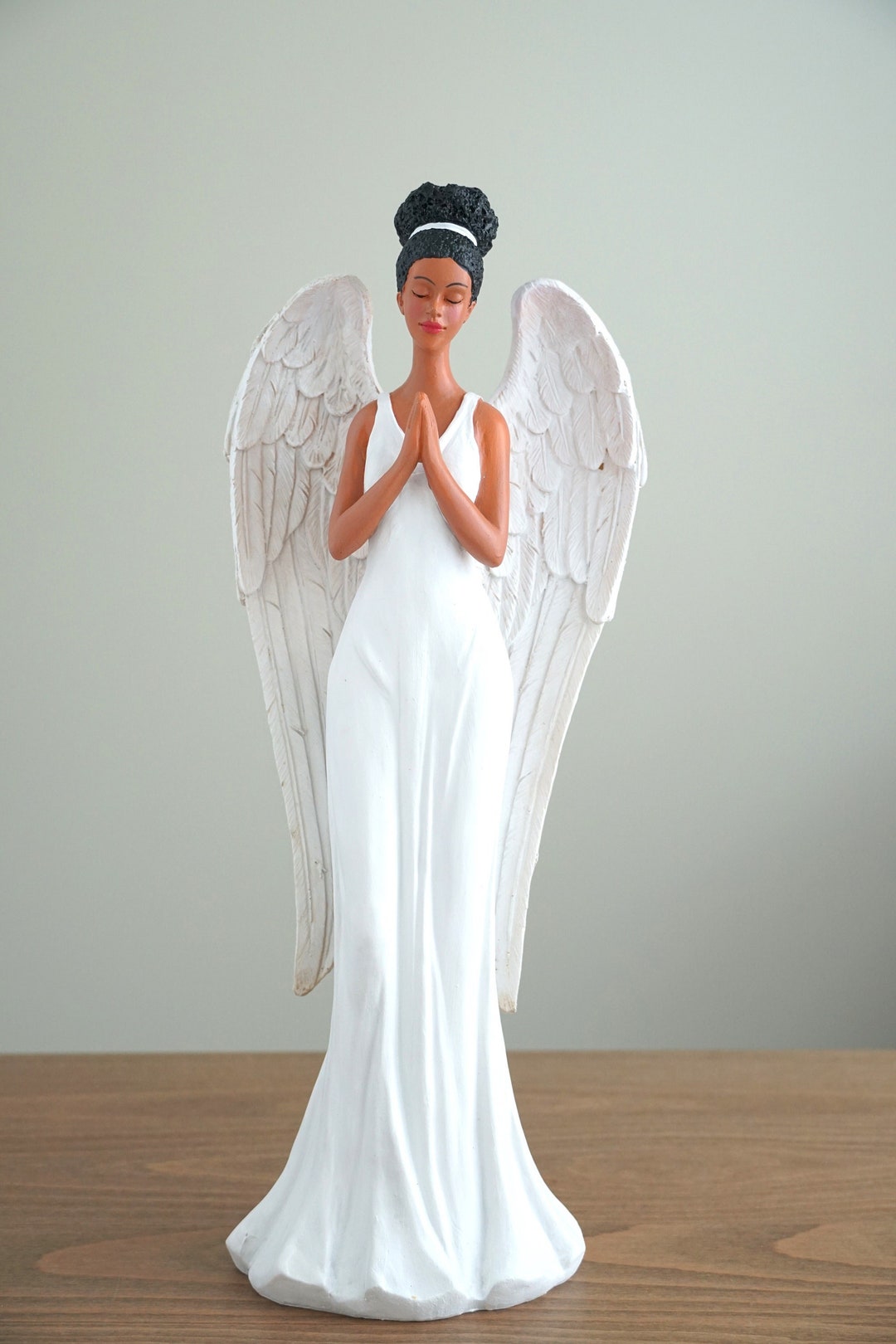 African American Prayer Angel Figurine - Etsy