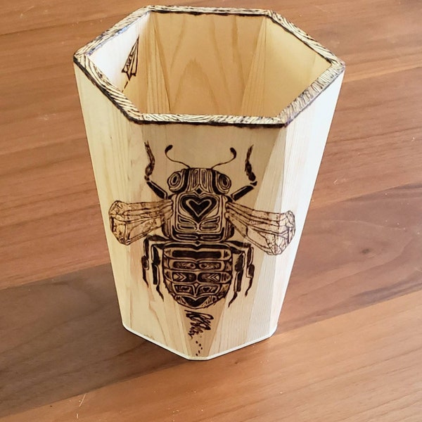 Pyrography Bee - Etsy