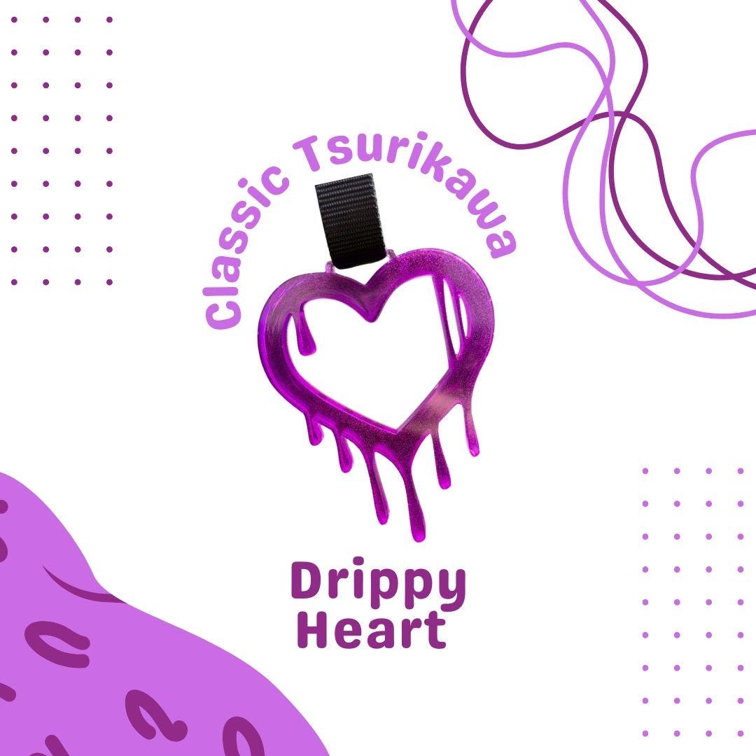 Classic Drippy Heart Tsurikawa - Etsy