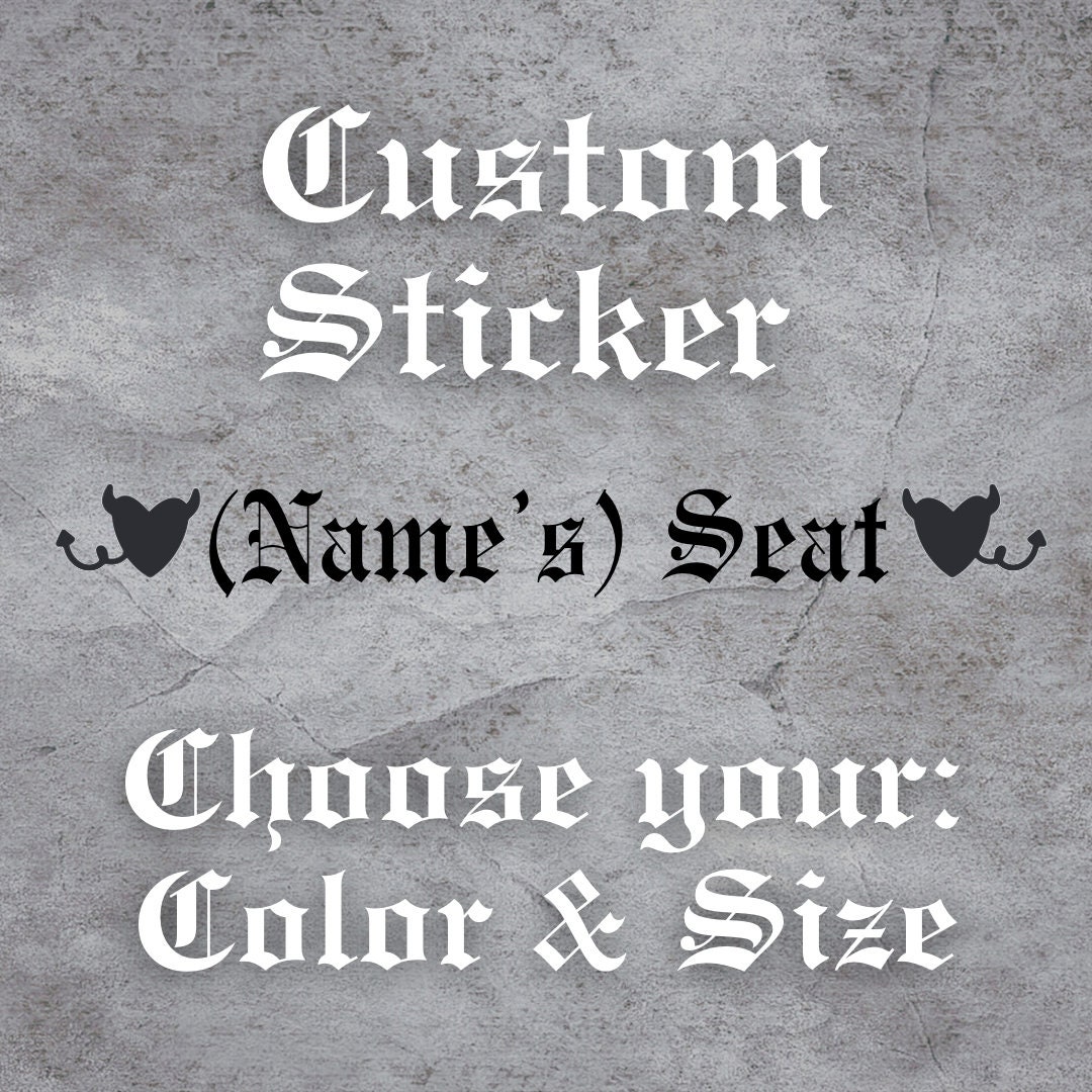 Custom Name's Seat Sticker - Etsy