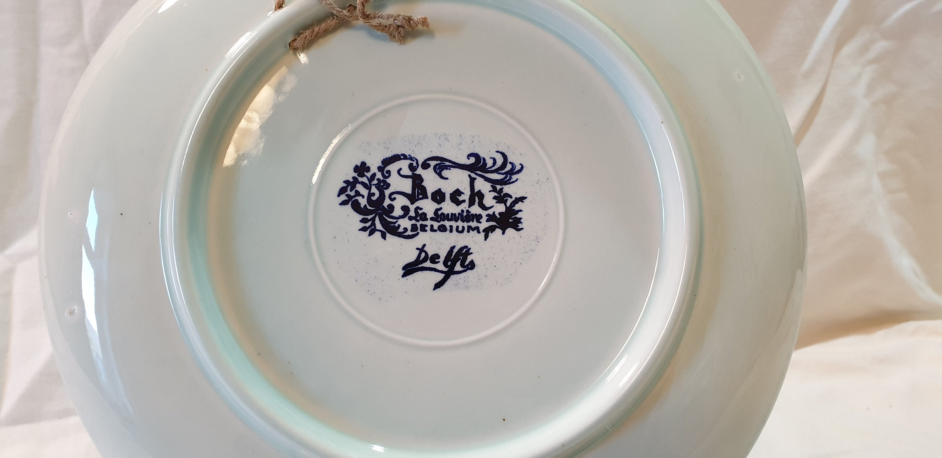 Vintage Boch La Louviere Delft Blue Plate - Etsy