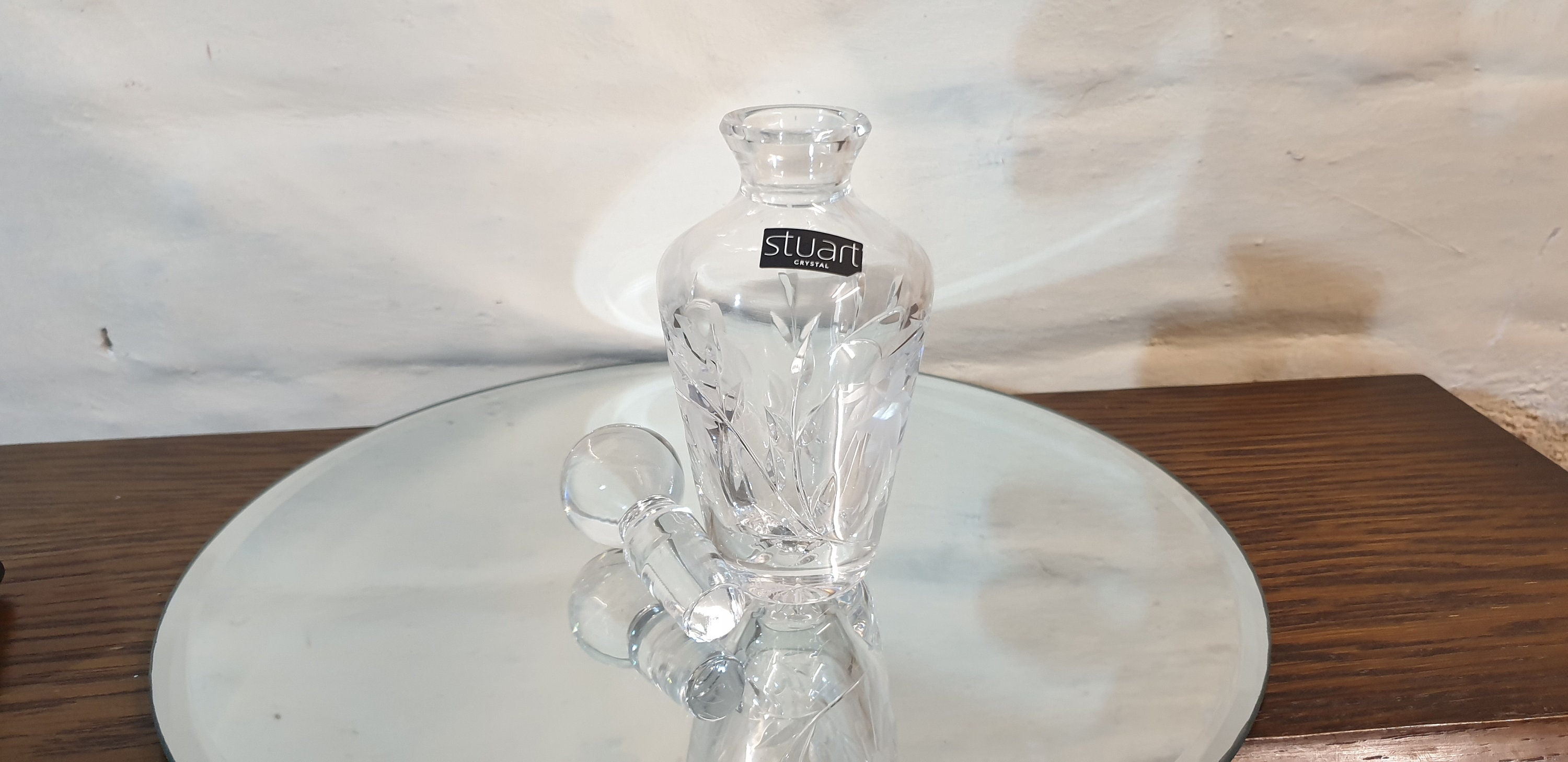 Stuart Crystal Cascade Fuchsia Perfume Bottle - Etsy