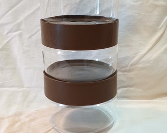 Vintage Tupperware Set of 2 Containers With Brown Lids - Etsy