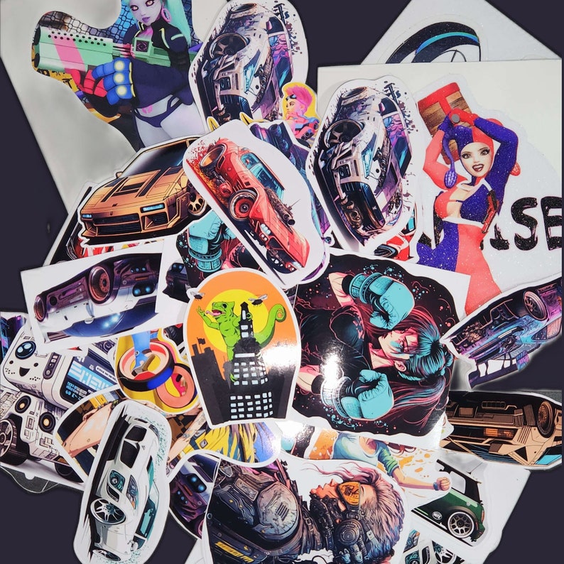 Custom Vinyl Waterproof Stickers Cut in Any Shape. Multiple - Etsy