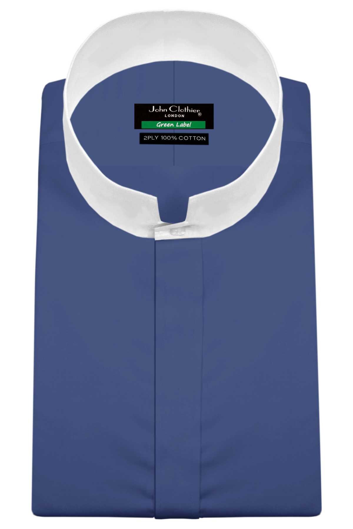 Clerical Collar Clergy Shirt Roman Tonsure Collar Shirt Navy - Etsy