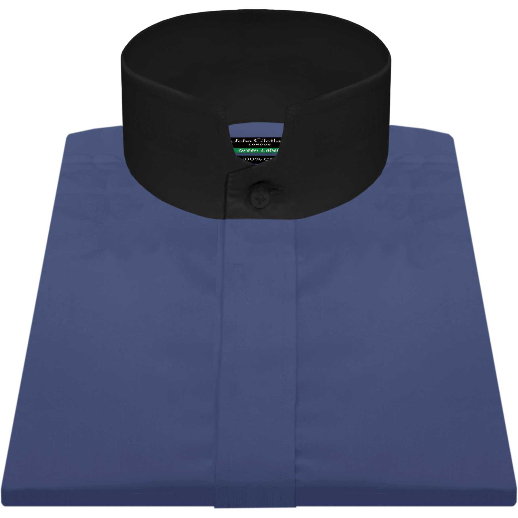 Clerical Collar Clergy Shirt Roman Tonsure Collar Shirt Navy - Etsy