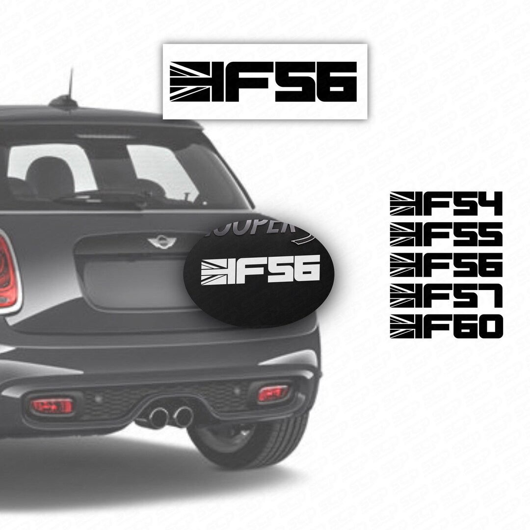MINI F-series Chassis Codename With Union Jack - Vinyl Decal Sticker ...